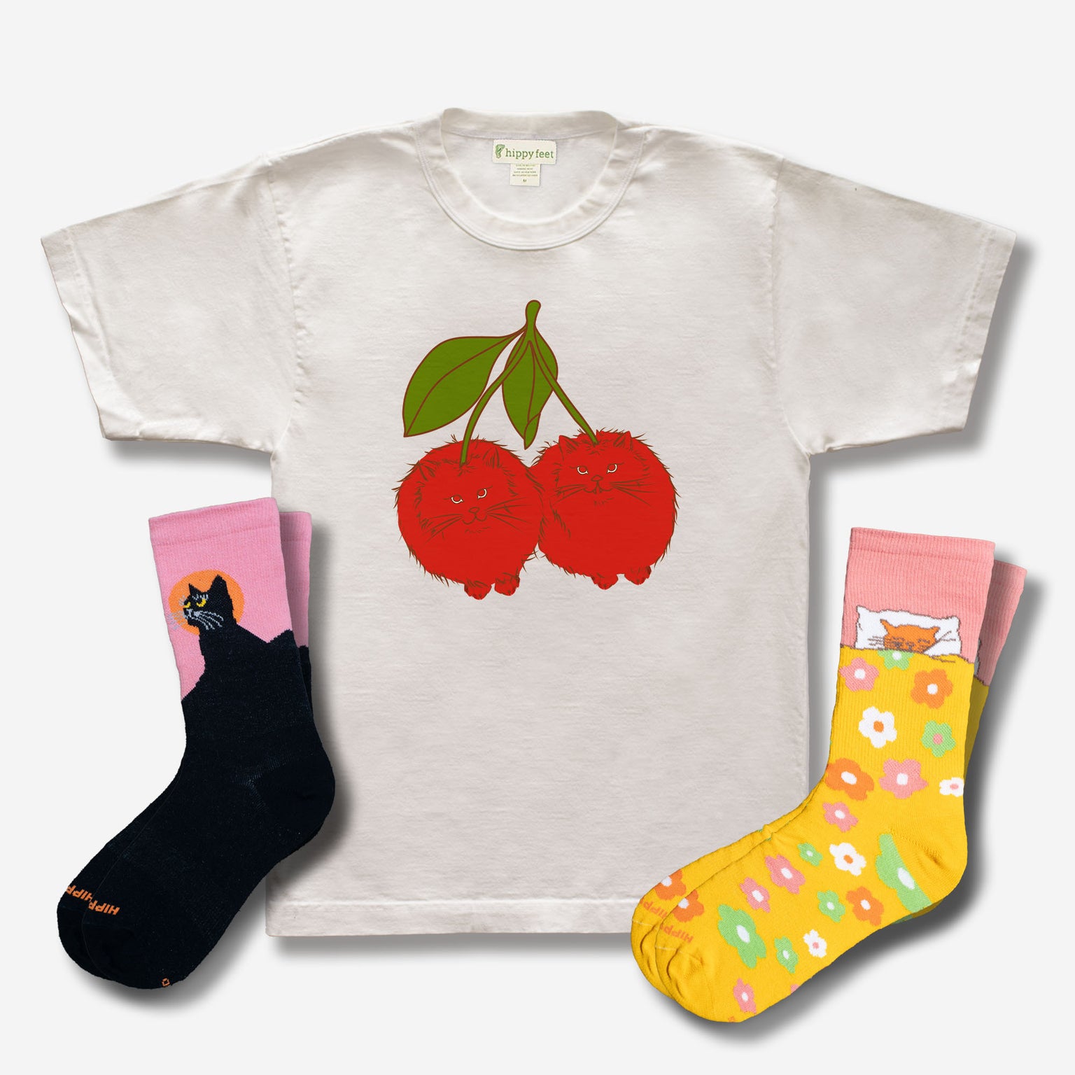 American Made Cotton Crew Socks - Hippy Feet